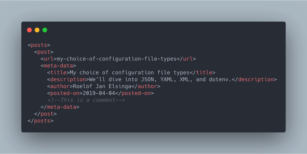 How to Pick Right Configuration File Type for Your Project - Roelof Jan ...